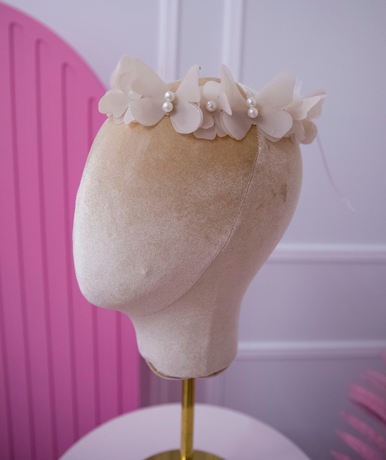 Yellow Butterfly Crown Cute Flower Girl Headband Birthday - Etsy