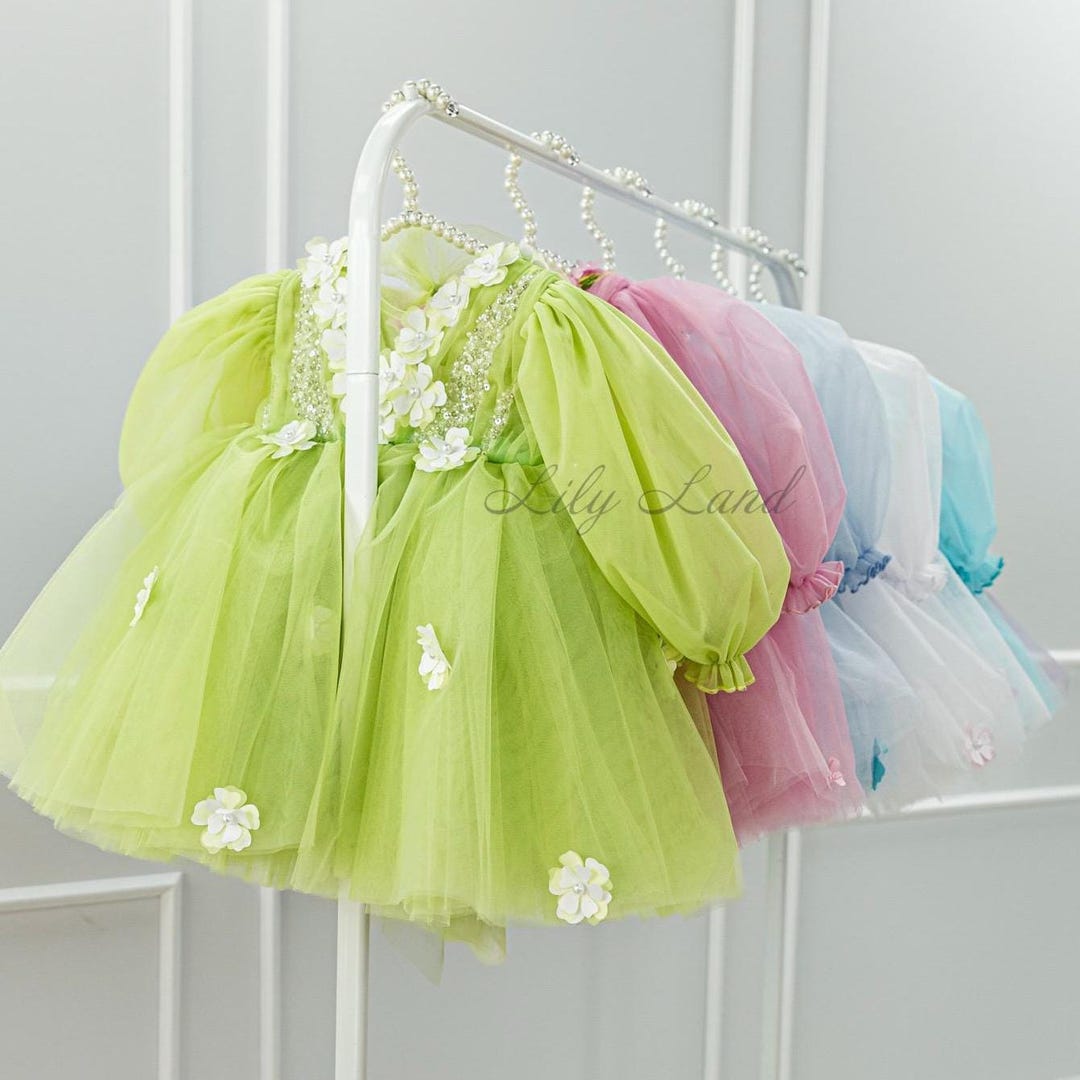 Tull Floral Tutu Birthday Party Dress, Baby Tutu Photoshoot Outfit ...