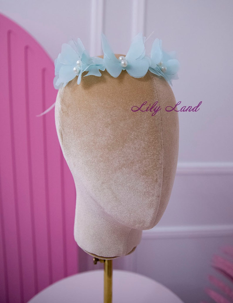 Yellow Butterfly Crown Cute Flower Girl Headband Birthday - Etsy