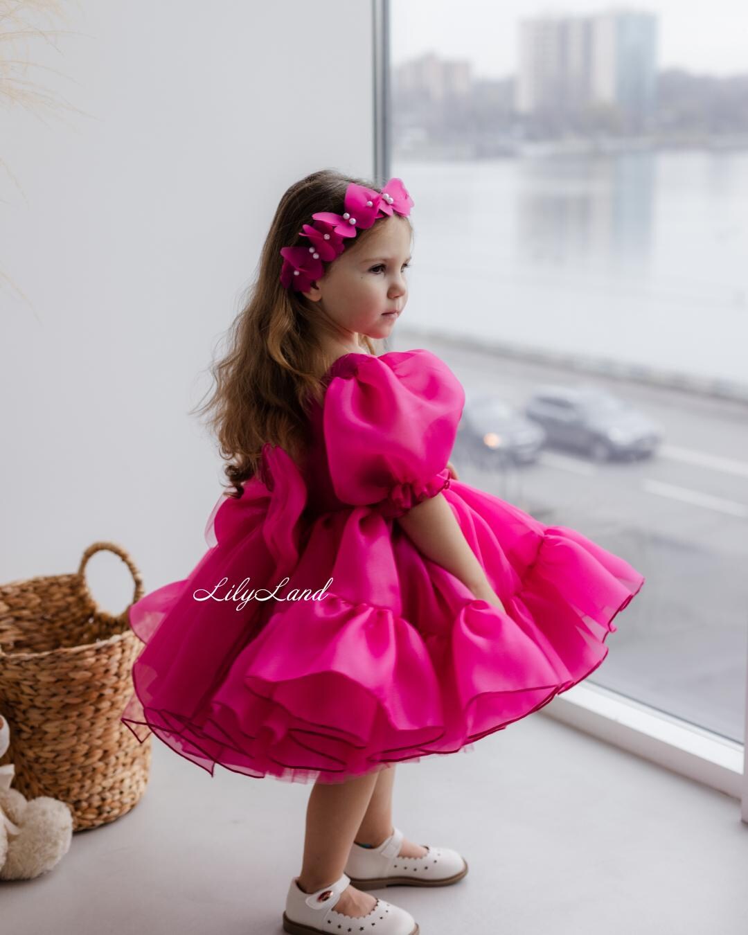 Raspberry Birthday Party Dress, Tutu Pageant Puffy Dress, Flower Girl ...