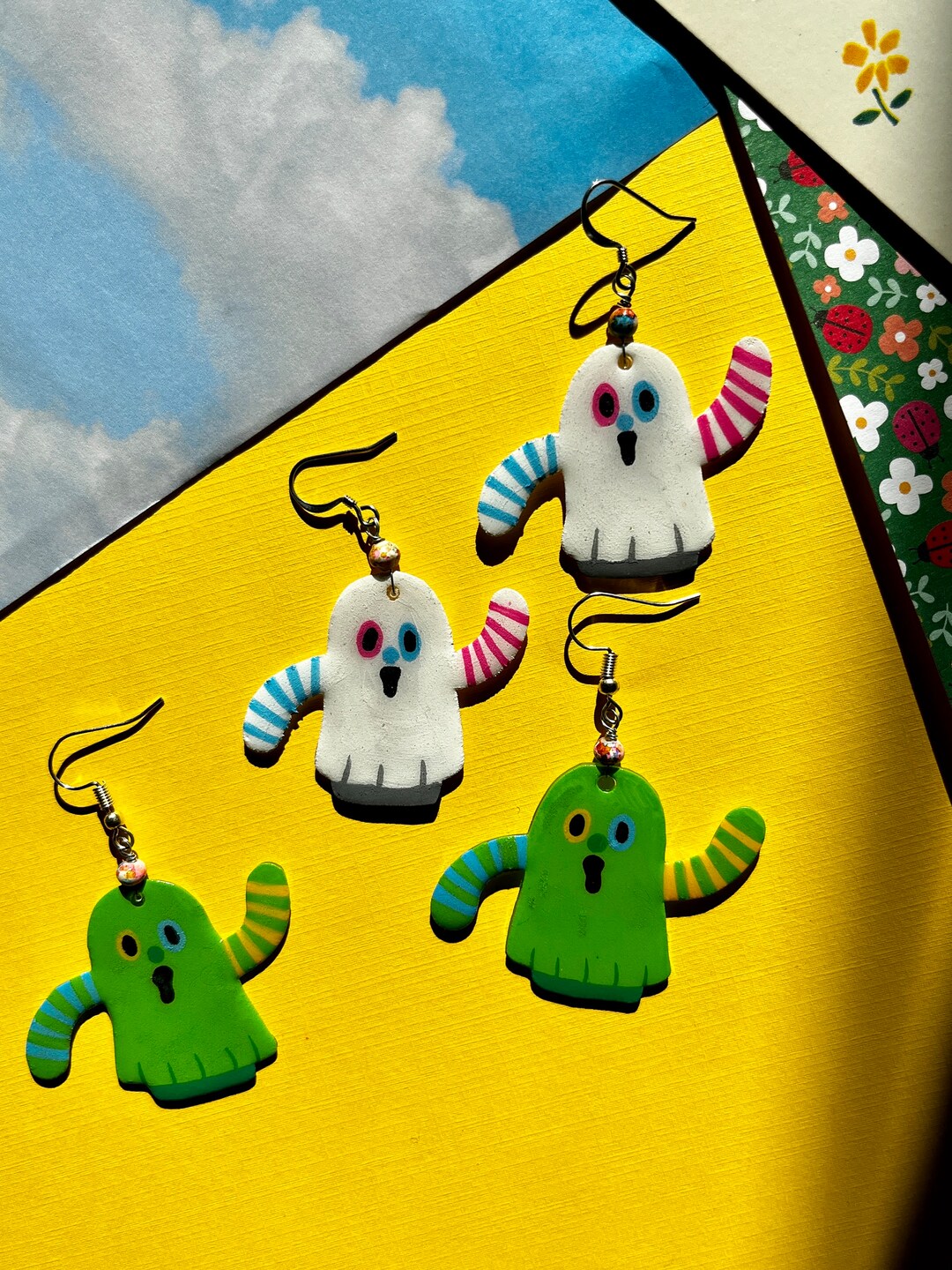 WALLOPOID Acnh Inspired Hand Painted Earrings - Etsy