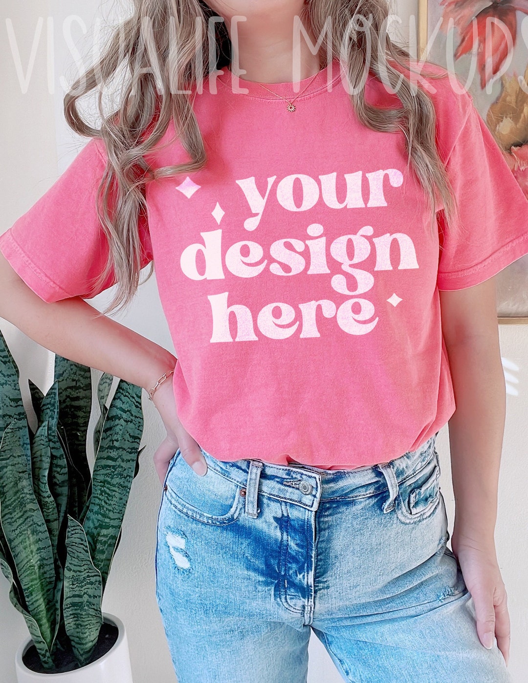 Comfort Colors C1717 |crunchberry Shirt Mockup | Comfort Color ...