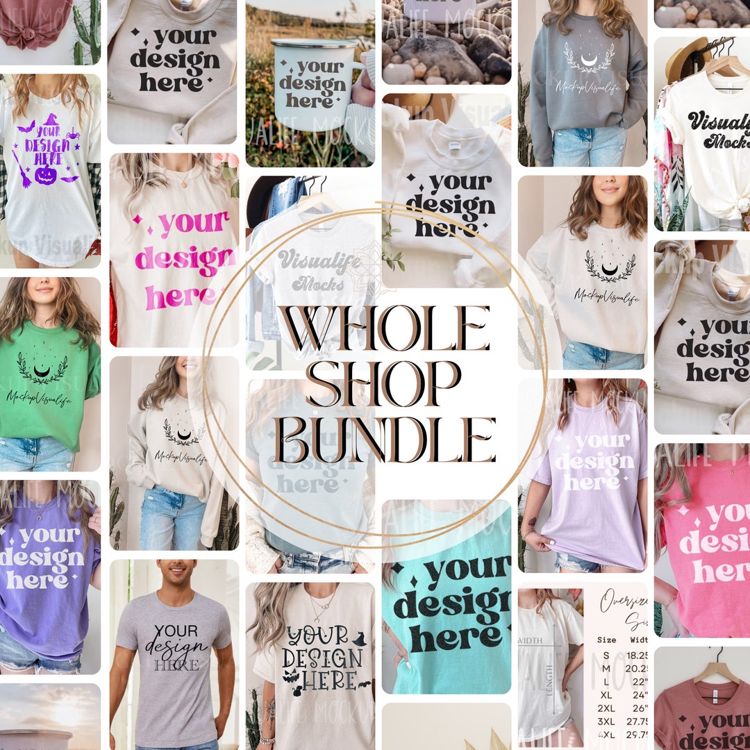 Whole Shop Mockup Bundle, Full-access Digital Mock Ups, Mega Shop ...