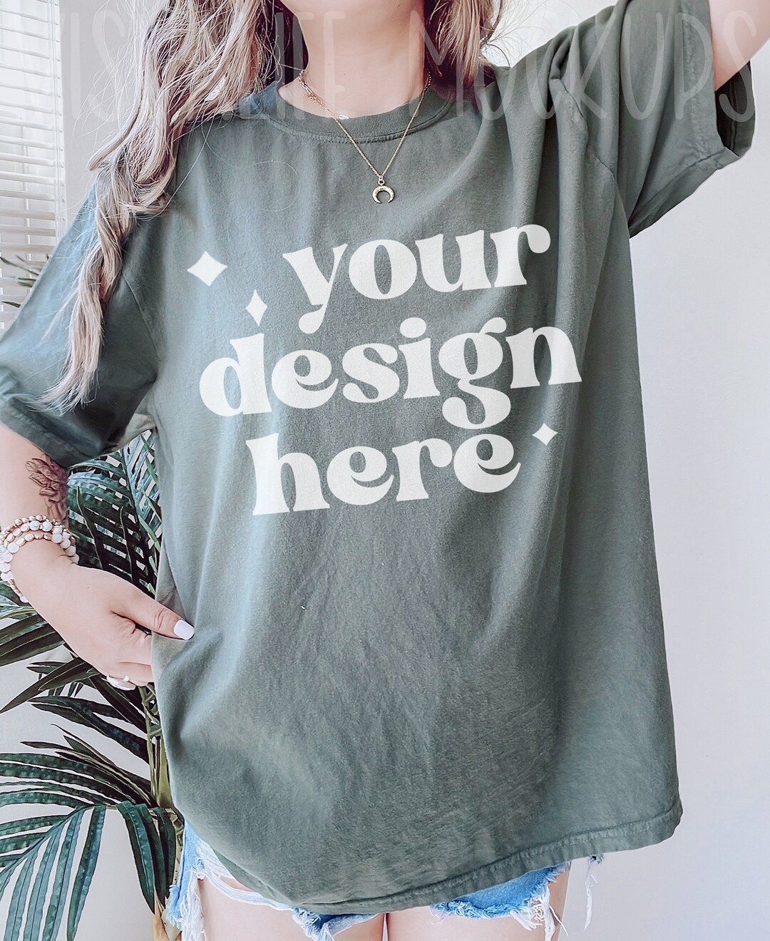 Comfort Colors C1717 | Sage Shirt Mockup | Comfort Color Sage Shirt ...