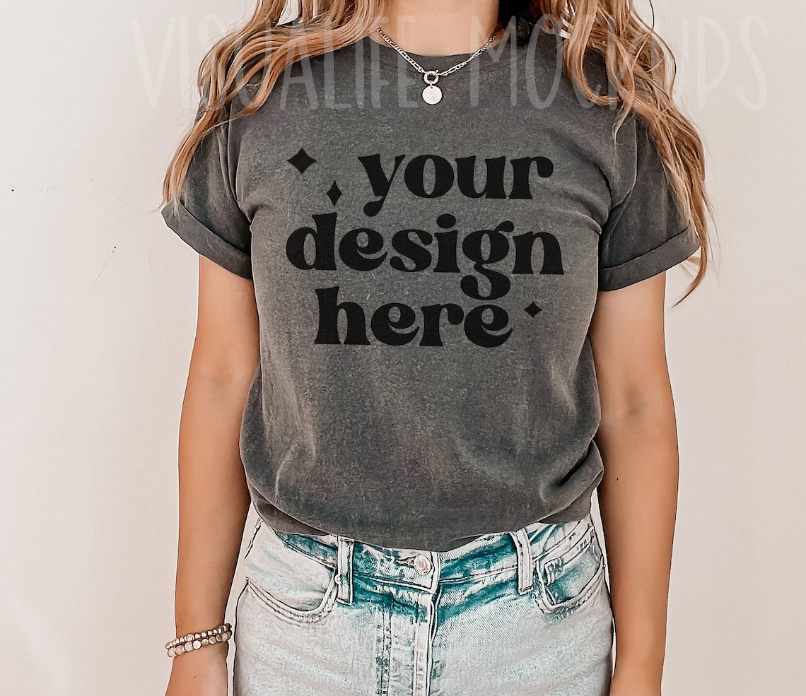 Comfort Colors C1717 | Pepper Shirt Mockup | Comfort Color Pepper Shirt ...