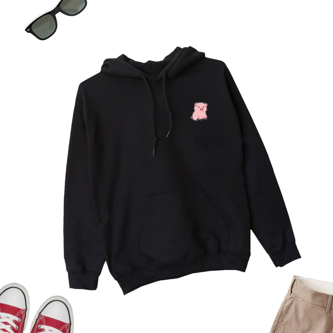 Pig Hoodie, Cute Pig Hoodie, Fun Pork Lover Sweatshirt, Pig Hooded ...