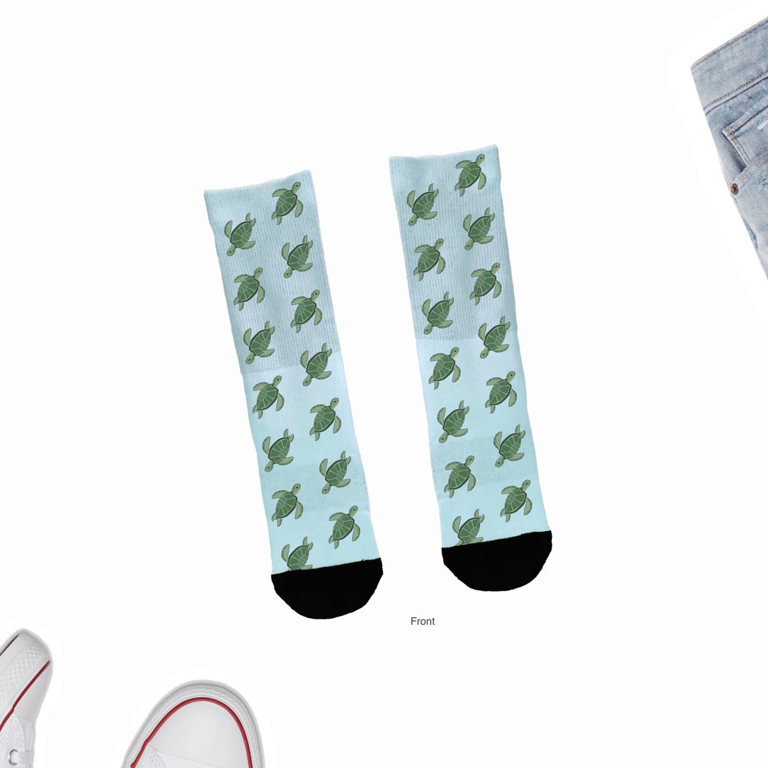 Turtle Socks, Sea Turtle Socks, Turtle Lovers Socks, Cute Turtle Socks ...