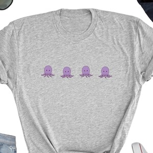 Octopus Shirt, Cute Octopus Tee Shirt, Octopus Icon Tee Top, Squid T ...