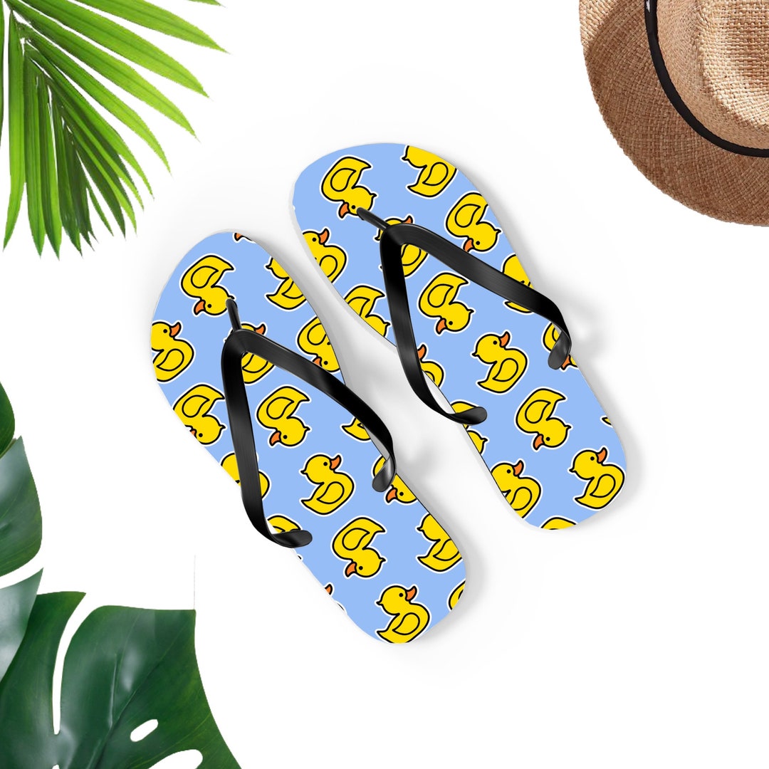 Yellow Duck Flip-flops, Cute Duck Flip Flops, Ducks Sandals, Ducks ...