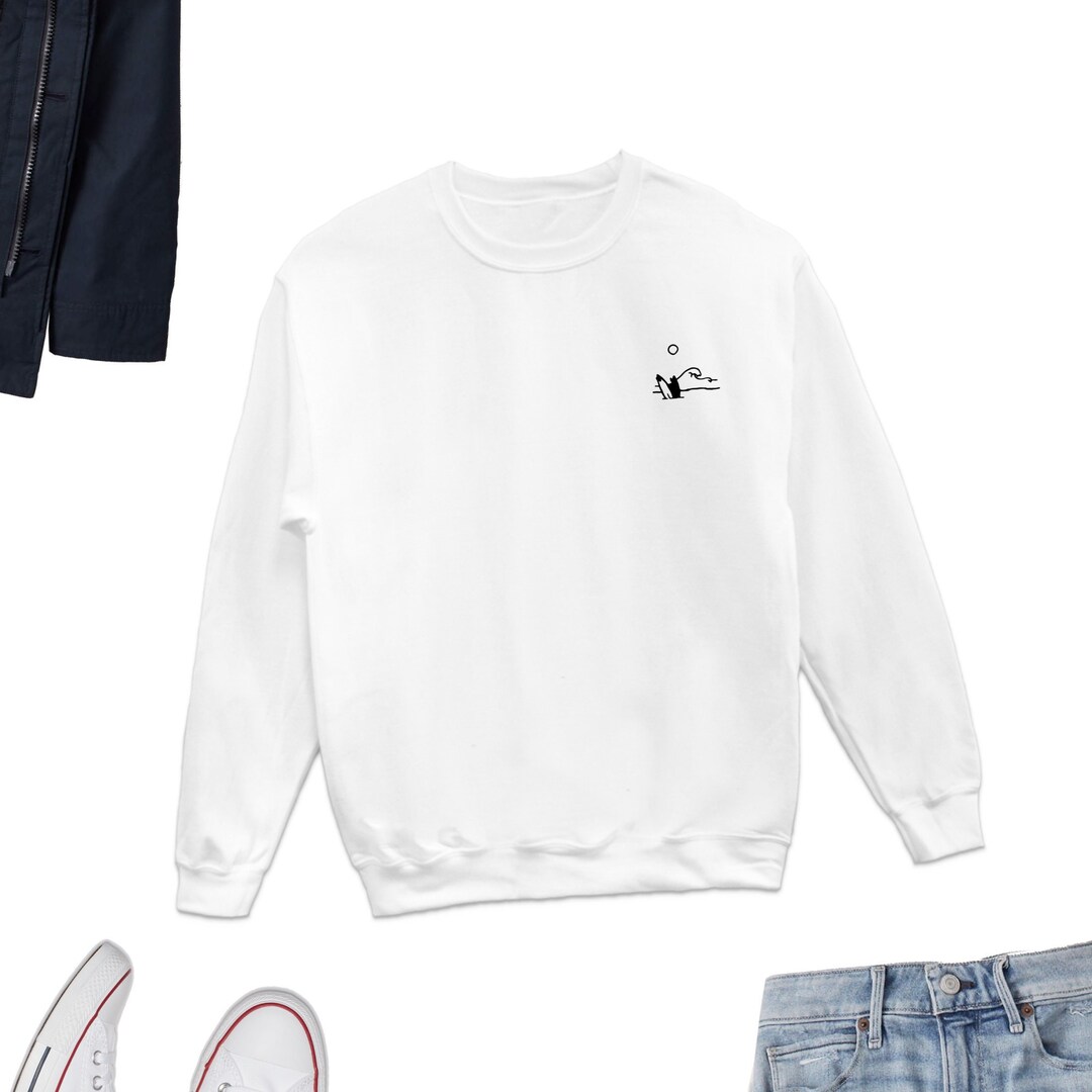 Surf Beach Sweatshirt, Cute Beach Icon Sweater, Cute Beach UNISEX ...