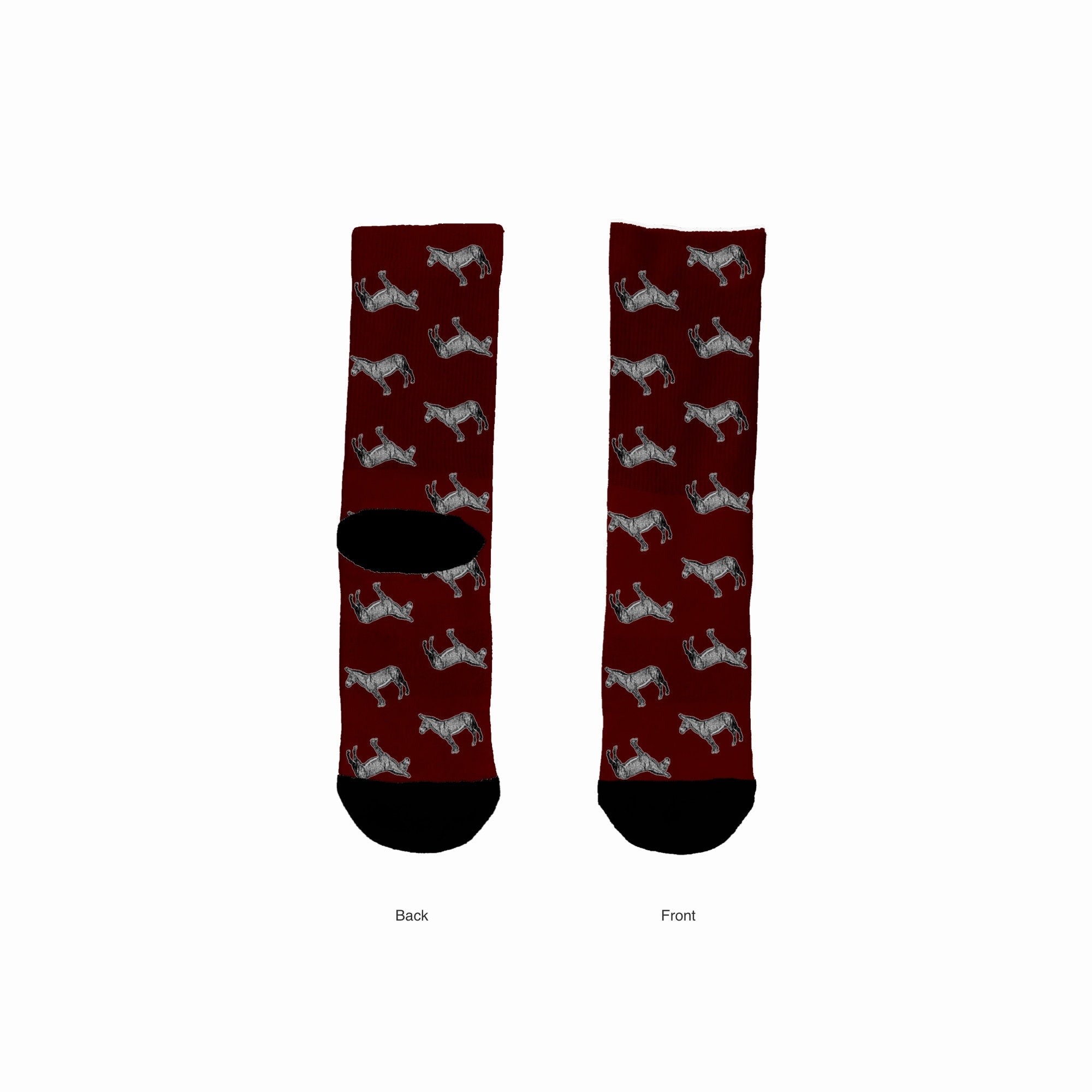 Donkey Icon Socks Donkey Lover Socks Donkey Cute Socks - Etsy