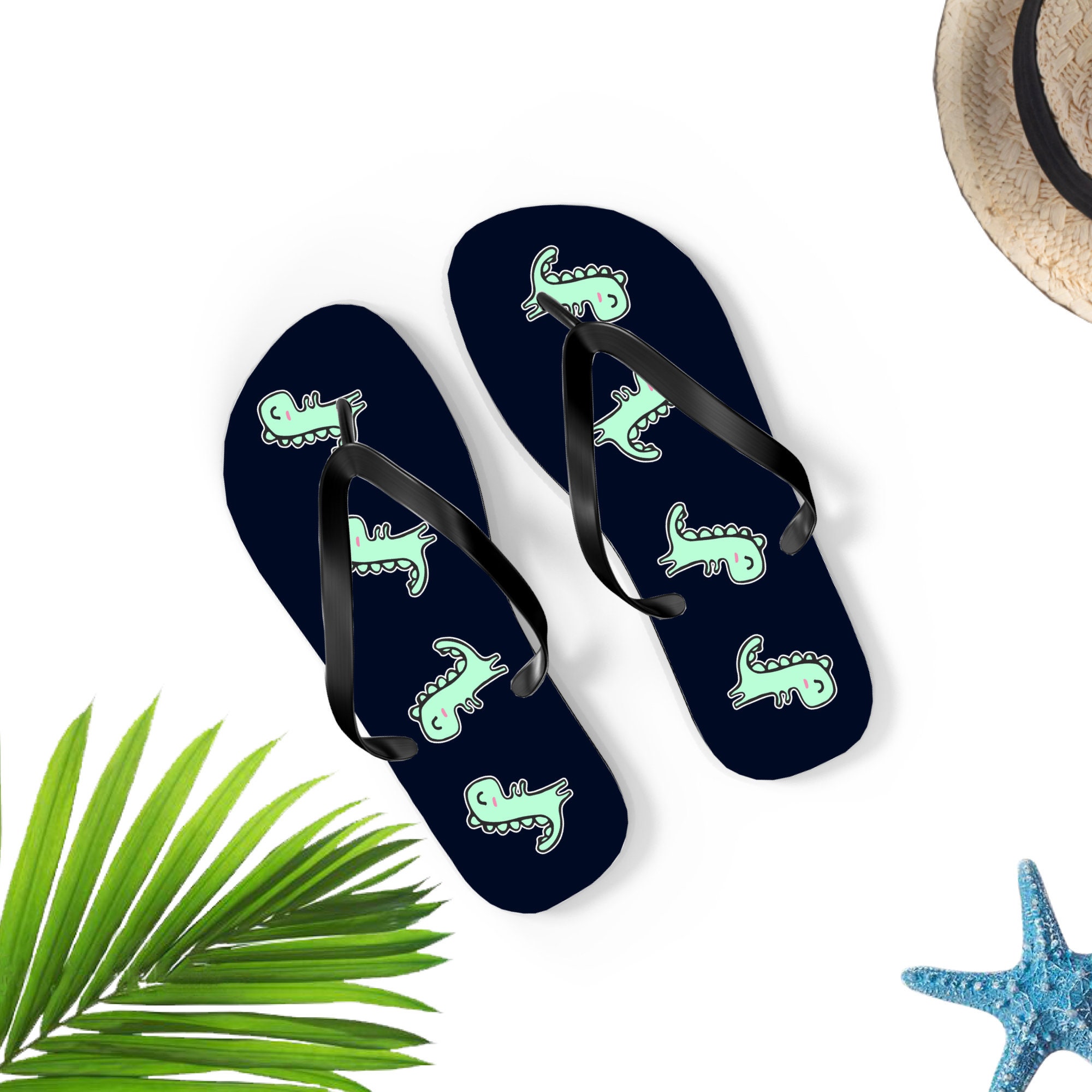 Dinosaur Flip-flops T-rex Dinosaur Flip Flops Dinosaur - Etsy
