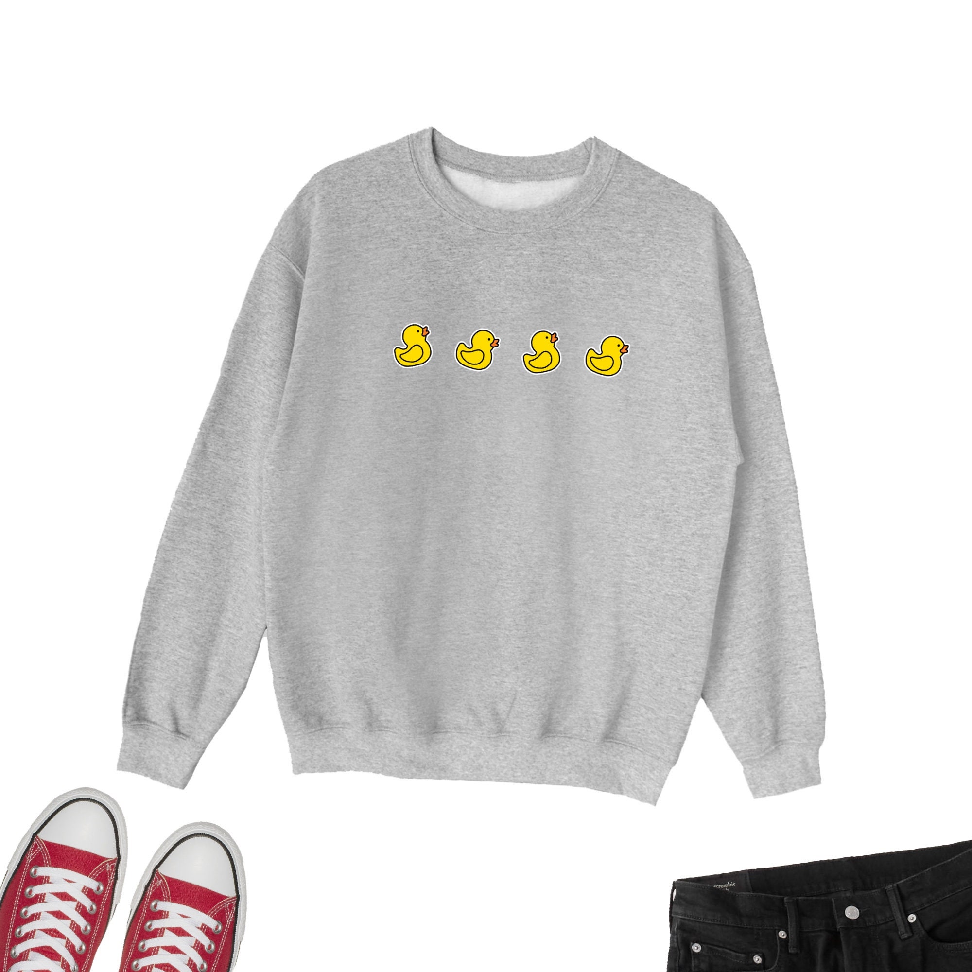 Yellow Duck Sweatshirt Cute Duck Rubber Sweater Duck Icon - Etsy