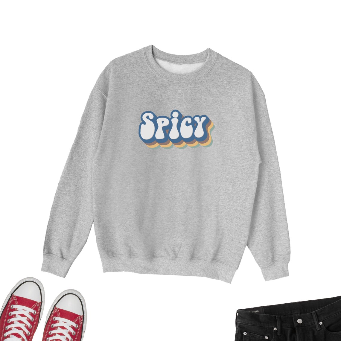 Spicy Hot Sweatshirt, Spicy Vintage Sweater, Spicy Crewneck, Gift for ...