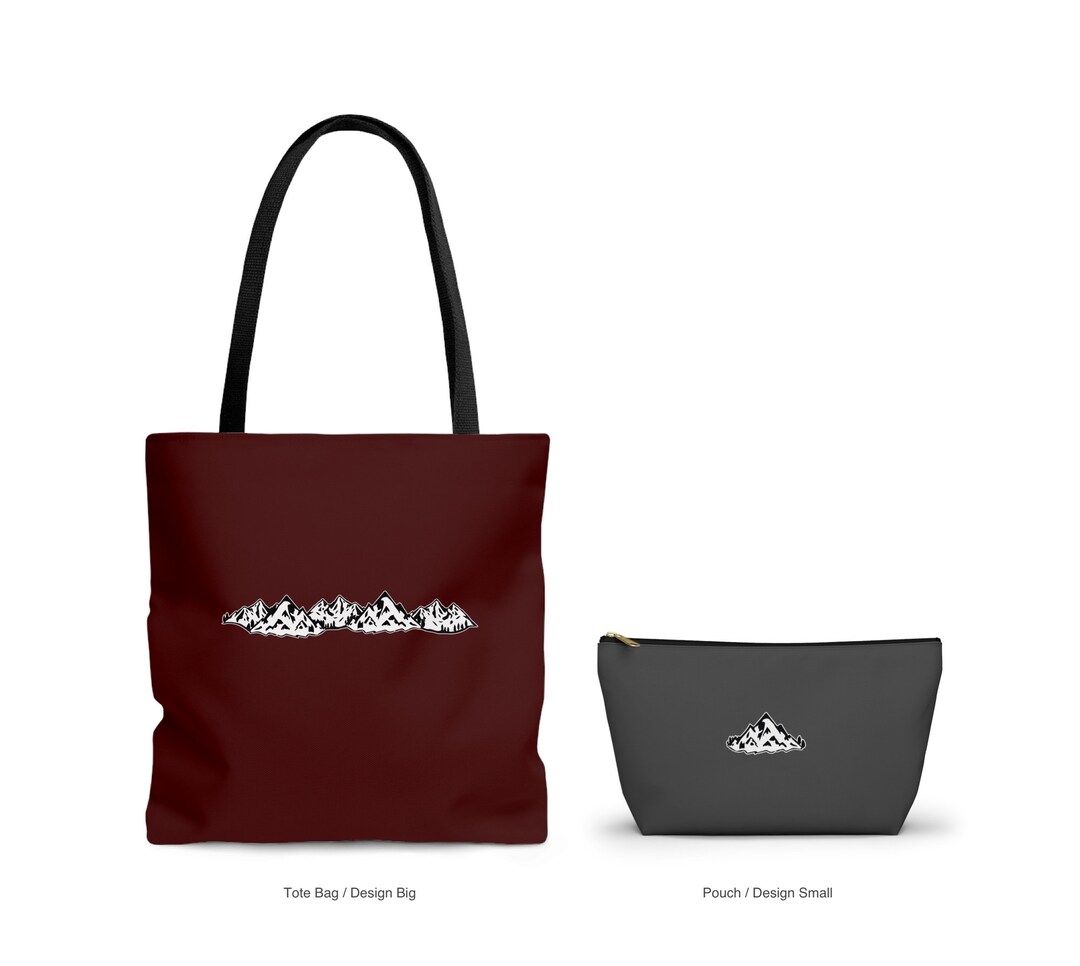 Mountain Nature Tote Bag Pouch, Mountain Summer Bag, Mountain Lover ...