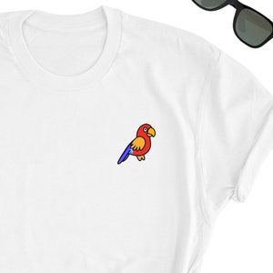 Parrot Bird Shirt, Cute Parrot Tee Shirt, Parrot Tee Top, Cute Parrot T ...