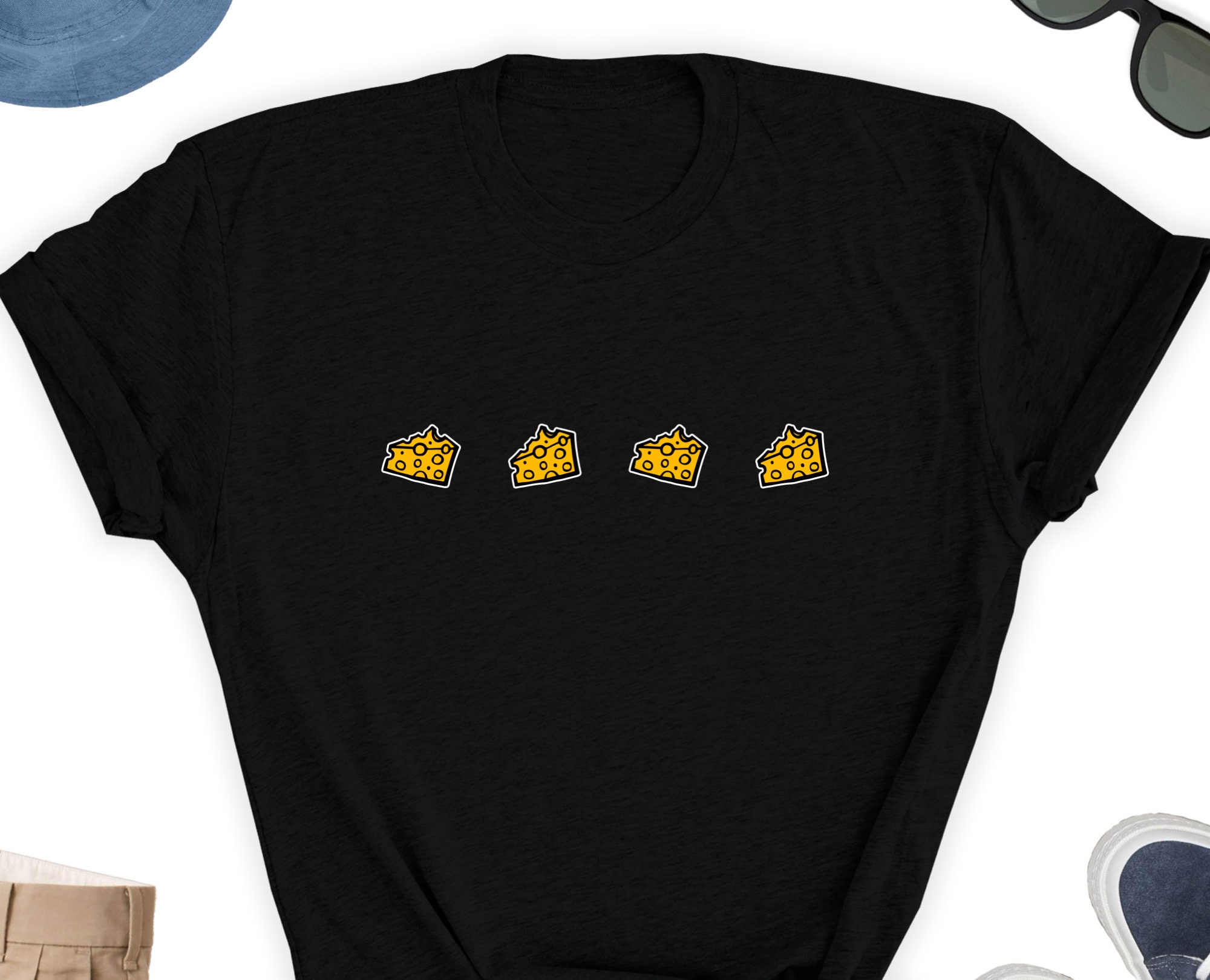 Cheese Shirt, Fun Cheese Icon Tee Shirt, Cheese Tee Top, Cute Cheese T ...