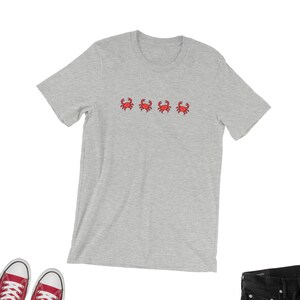 Crab Shirt, Red Crab Tee Shirt, Crab Tee Top, Red Crab T-shirt, Crab ...