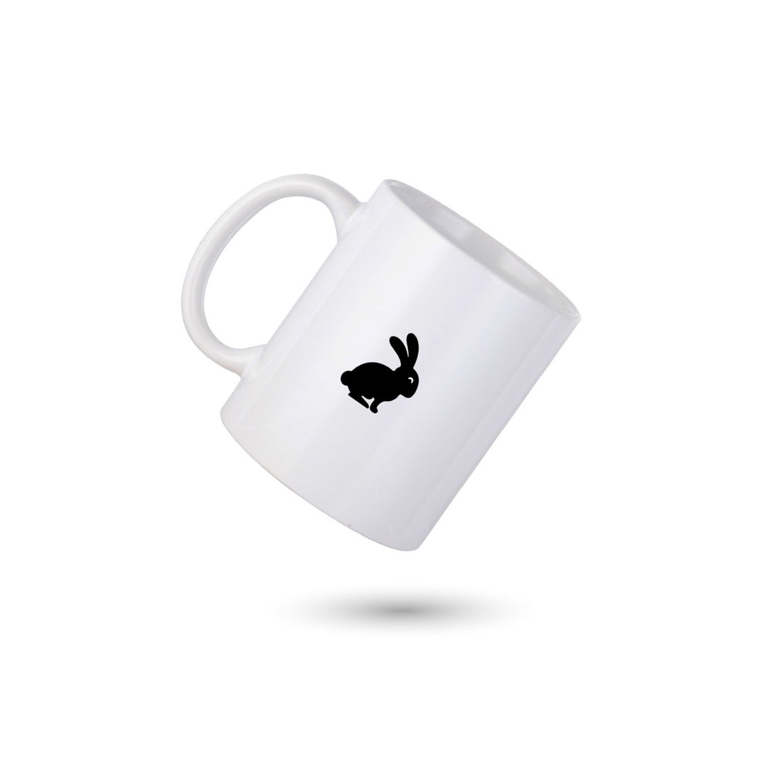 Rabbit Coffee Mug, Rabbit Custom Mug, Cute Rabbit Coffee Cup, Rabbit ...