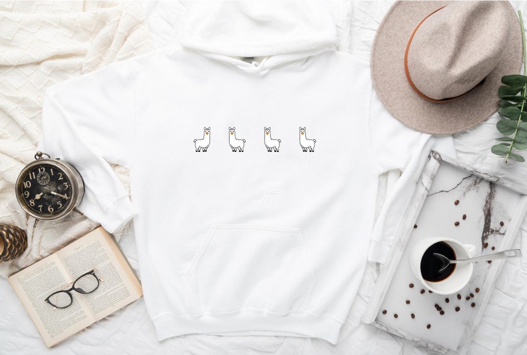Llama Icon Hoodie, Llama Sweater, Alpaca Funny Sweatshirt, Llama Funny ...