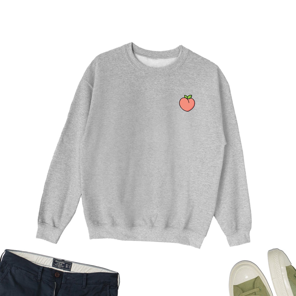 Peach Sweatshirt, Peach Cute Sweater, Peach Cute Sweatshirts, Peach ...