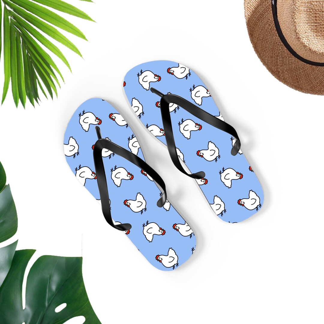 Chicken Flip-flops: Unisex Summer Sandals - Etsy