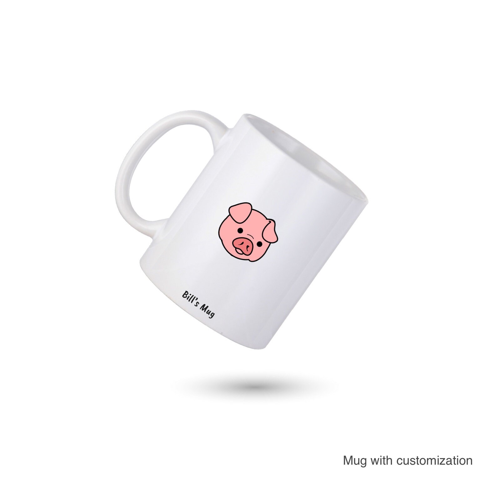 Pig Coffee Mug, Pig Custom Mug, Cute Pig Coffee Cup, Pig Lover Mug ...