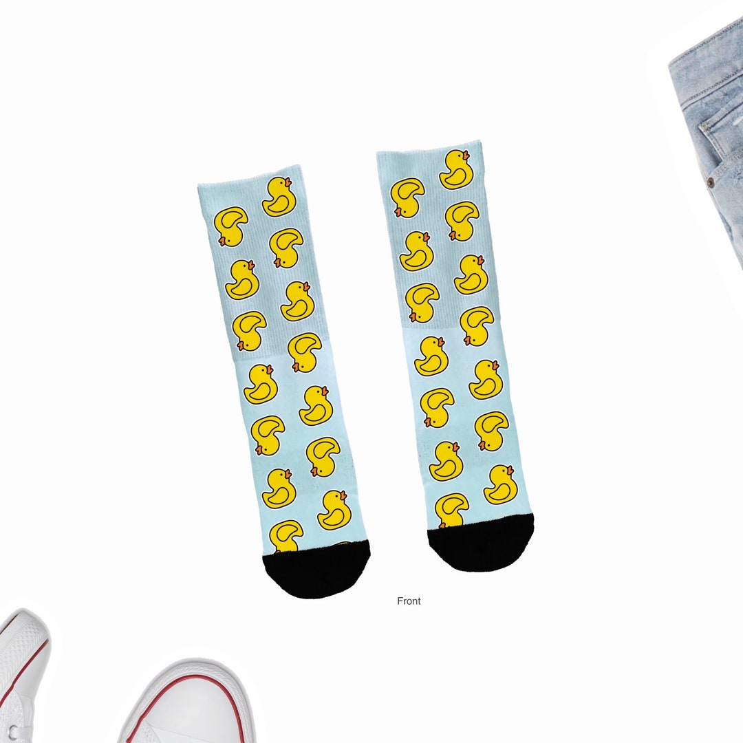 Yellow Duck Socks, Duck Lover Socks, Ducks Lover Socks, Ducks Socks ...