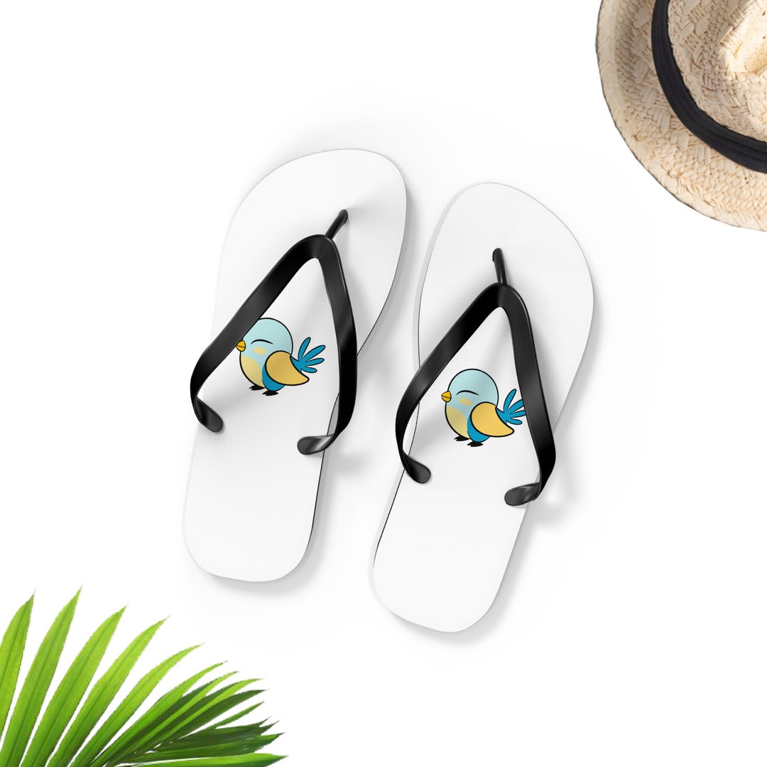Bird Flip-flops, Cute Bird Icon Flip Flops, Bird Sandals, Cute Birds ...