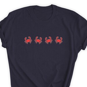 Crab Shirt, Red Crab Tee Shirt, Crab Tee Top, Red Crab T-shirt, Crab ...