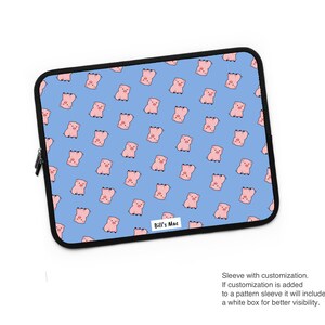 Pig Laptop iPad Sleeve, Fun Pig Laptop Sleeve, Pig Lover Friend Laptop ...