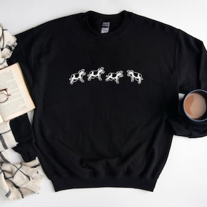 Cow Sweatshirt, Cute Cow Moo Lover Sweater, Cow Icon Crewneck, Cow ...