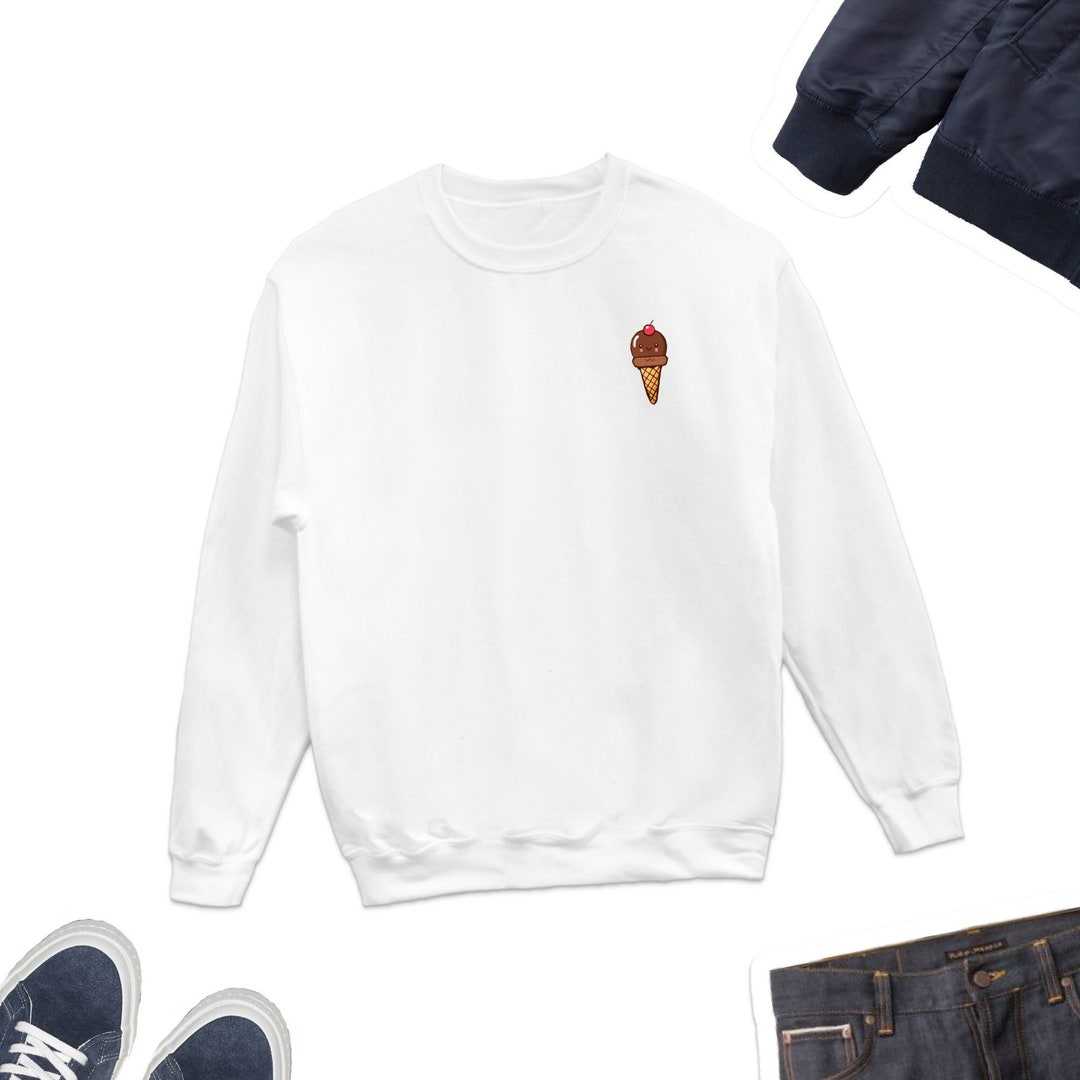 Ice Cream Sweatshirt, Chocolate Ice Cream Lover Sweater, Fun Ice Cream ...