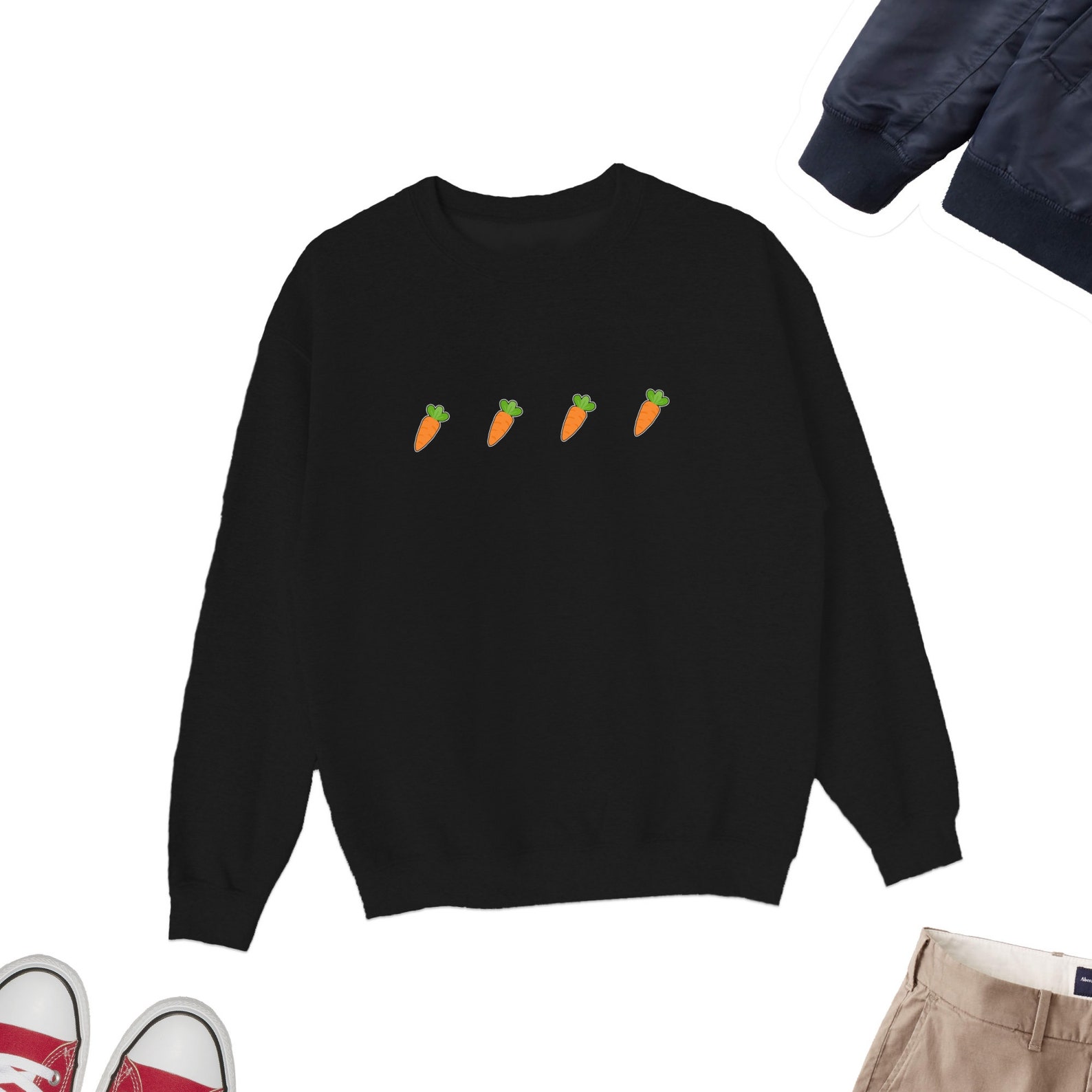 Carrot Sweatshirt, Carrot Lover Sweater, Carrot Sweatshirts, Carrot ...