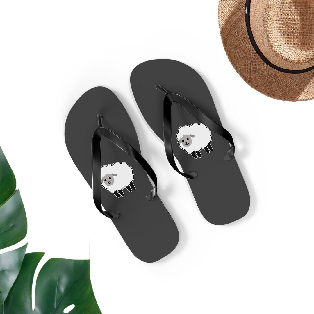 Sheep Flip-flops, Cute Sheep Flip Flops, Sheep Sandals, Sheep Lover ...