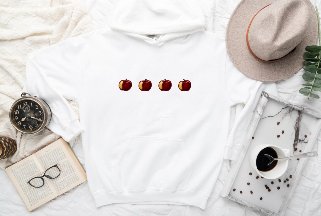 Apple Hoodie, Apple Icon Hoodie, Apple Lover Sweatshirt, Fruit Apple ...