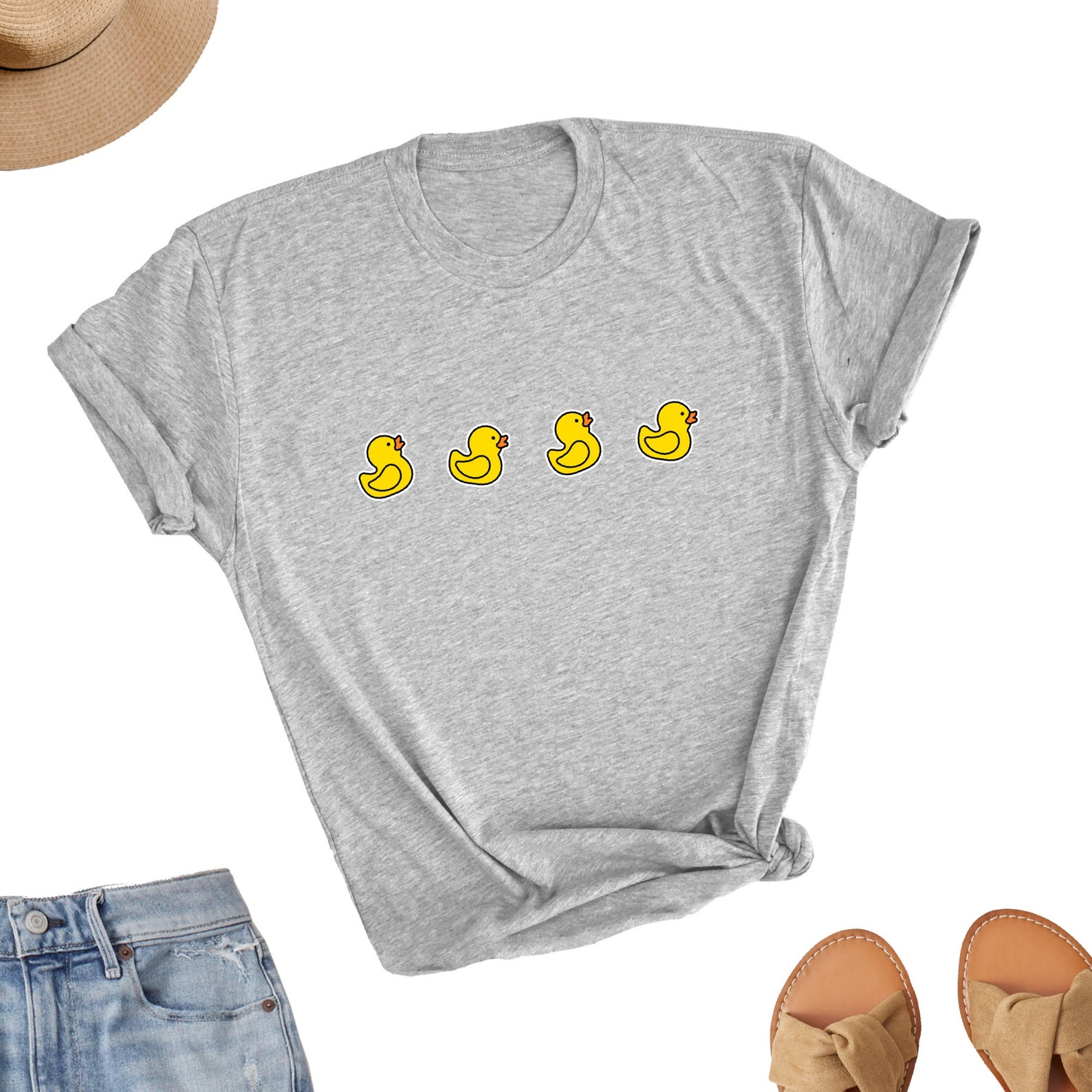 Yellow Duck Shirt, Cute Duck Shirt, Yellow Duck Gift Tee, Duck Lover ...
