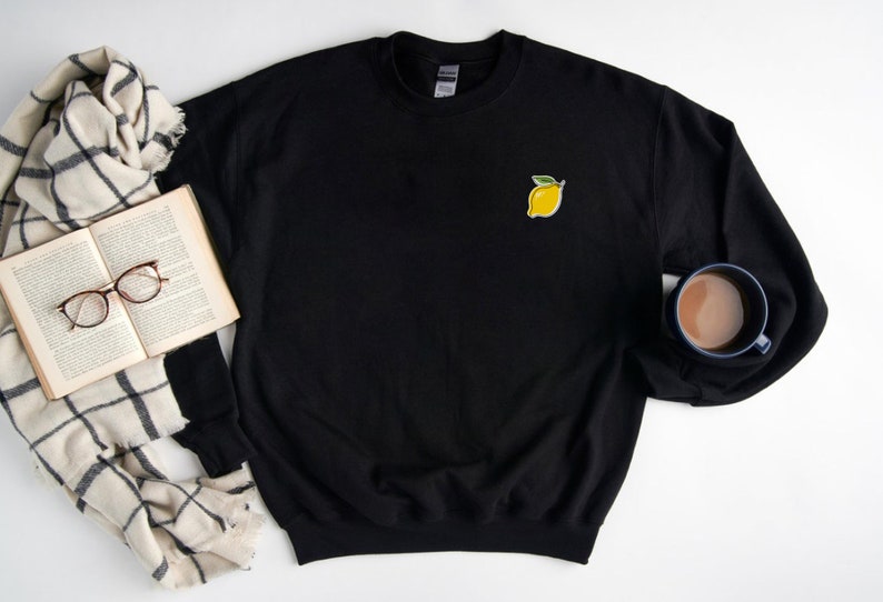 Lemon Sweatshirt, Cute Lemon Sweater, Lemon Sweatshirts, Lemon Crewneck ...