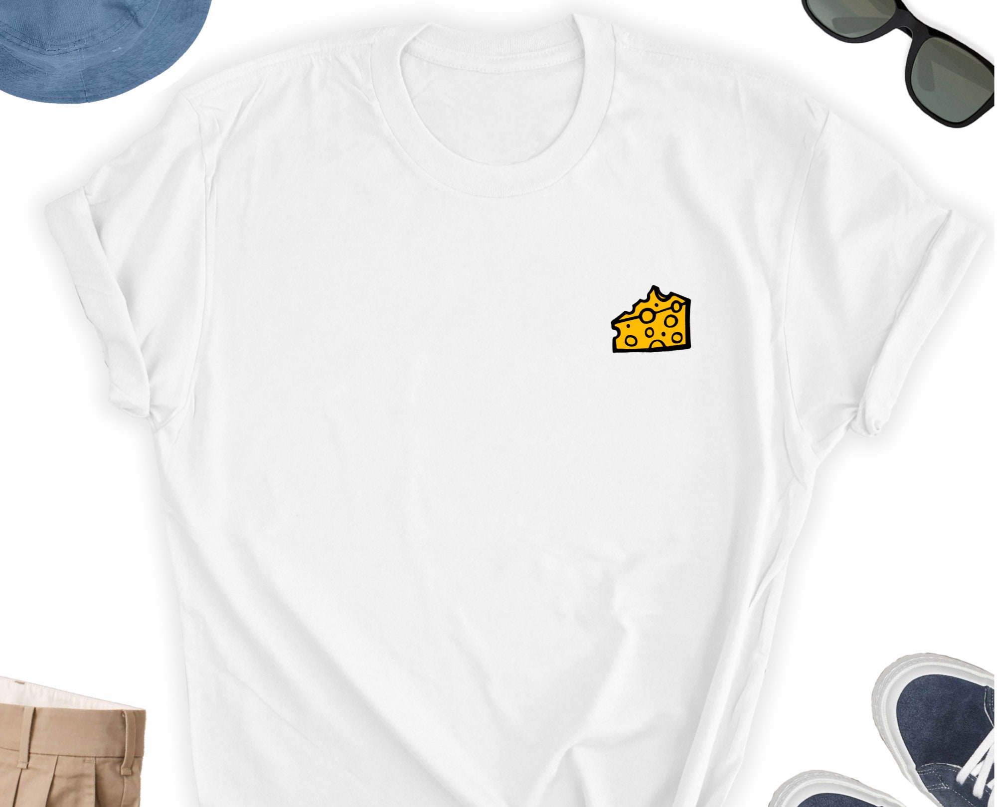 Cheese Shirt, Fun Cheese Icon Tee Shirt, Cheese Tee Top, Cute Cheese T ...