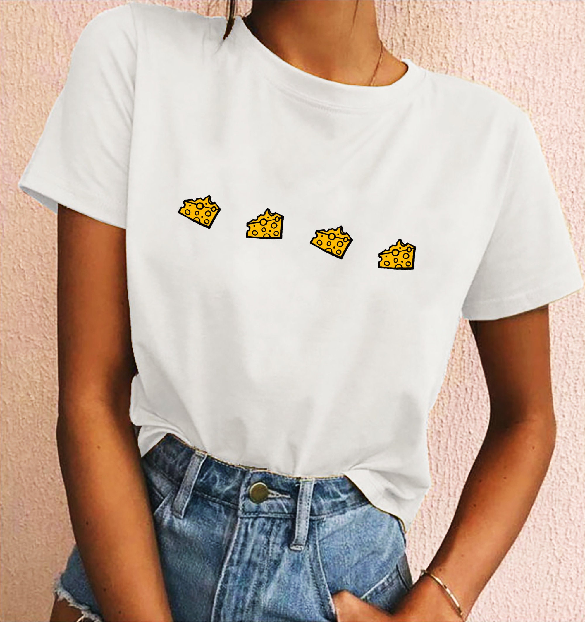 Cheese Shirt, Fun Cheese Icon Tee Shirt, Cheese Tee Top, Cute Cheese T ...