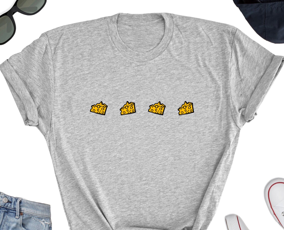 Cheese Shirt, Fun Cheese Icon Tee Shirt, Cheese Tee Top, Cute Cheese T ...