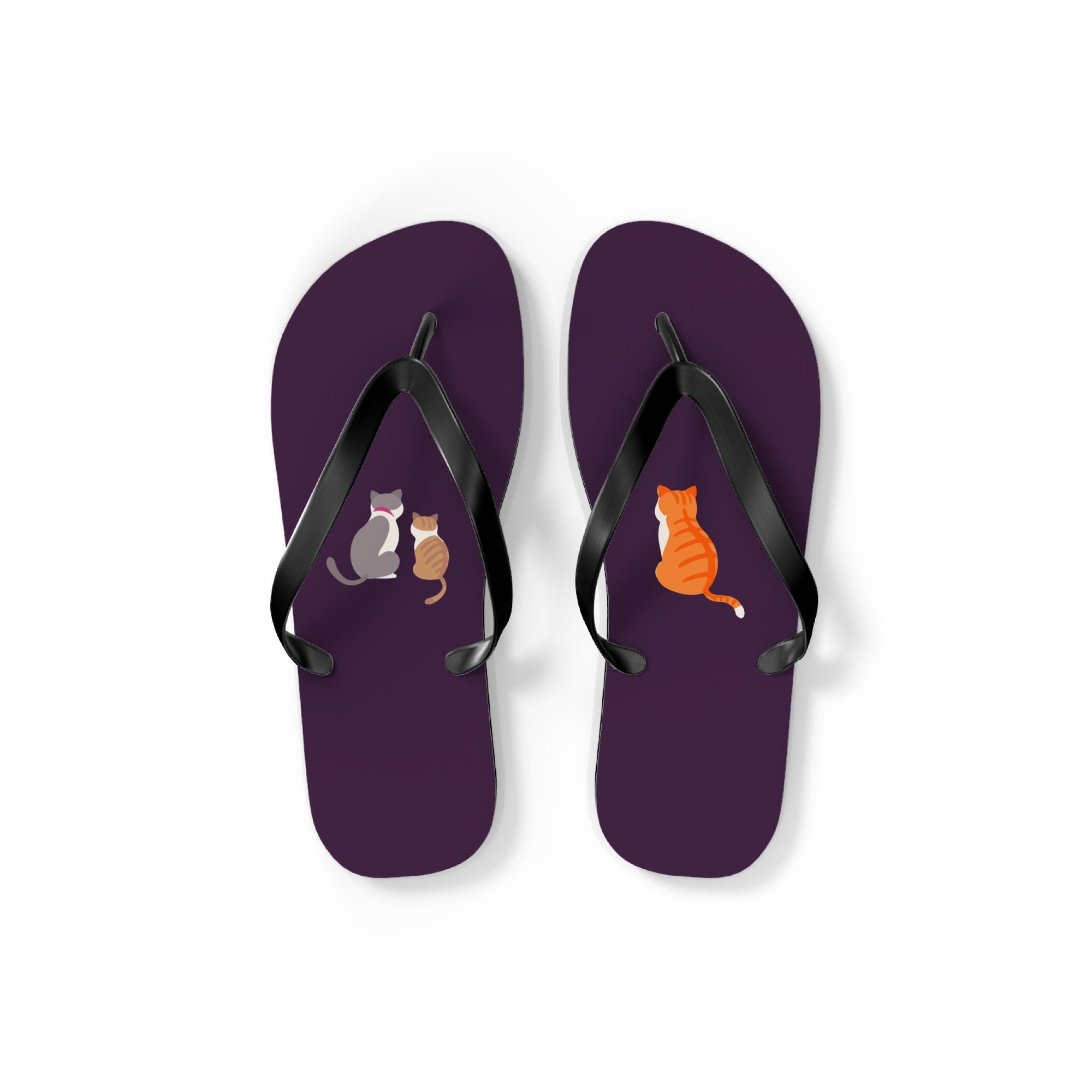 Cats Cute Flip-flops Cute Cats Flip Flops Cats Lovers - Etsy