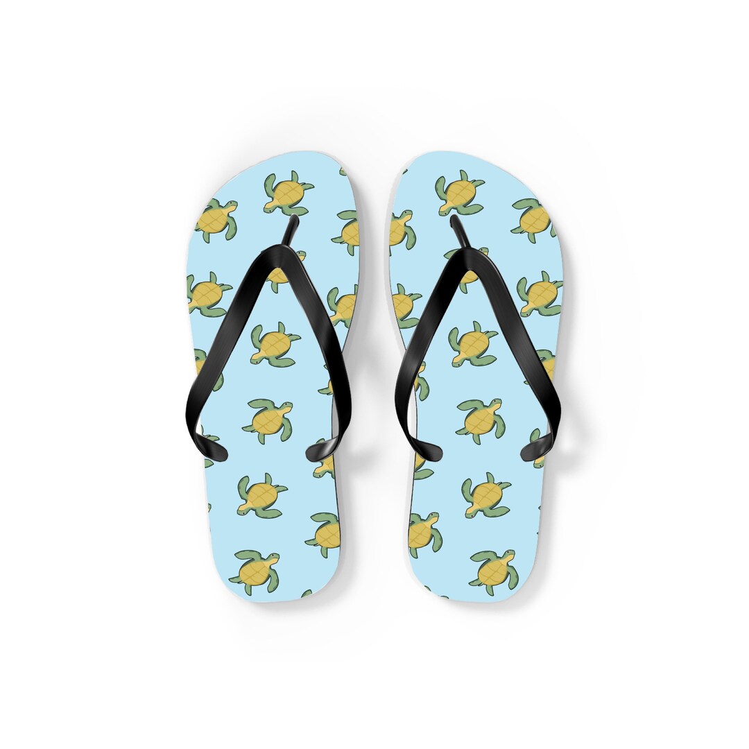 Turtle Flip-flops, Sea Turtle Flip Flops, Turtle Sandals, Cute Turtle ...