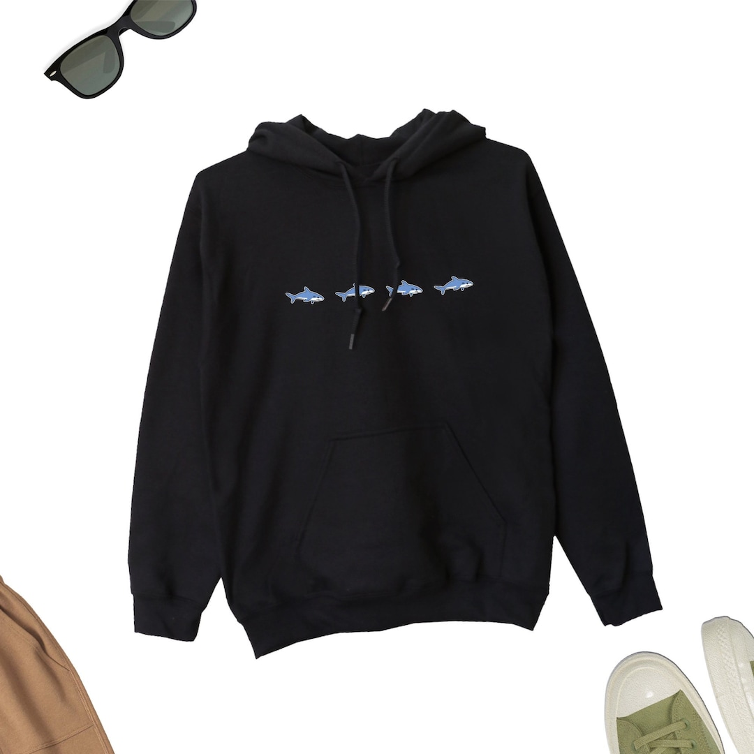 Shark Hoodie, Cute Shark Hoodie, Shark Lover Sweatshirt, Shark Hooded ...