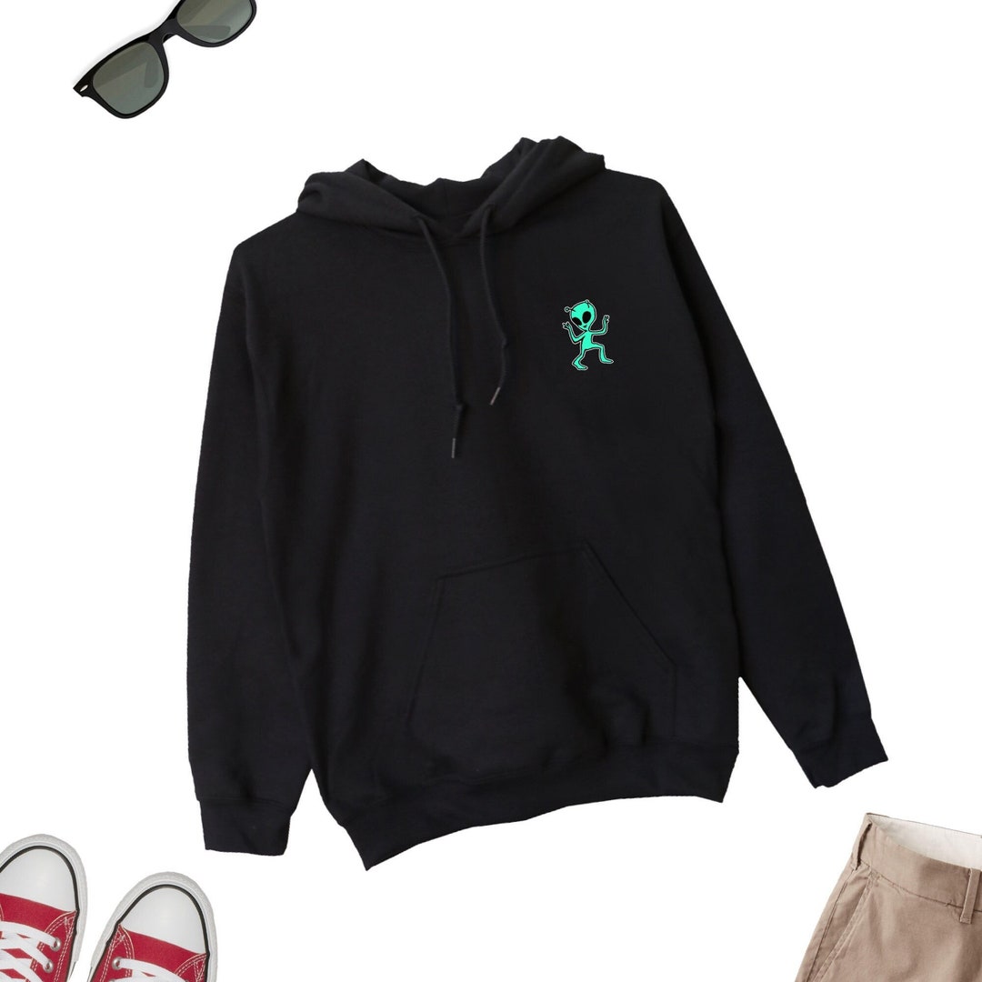 Alien Hoodie, Dancing Alien Hoodie, Fun Alien Sweatshirt, Alien Hooded ...