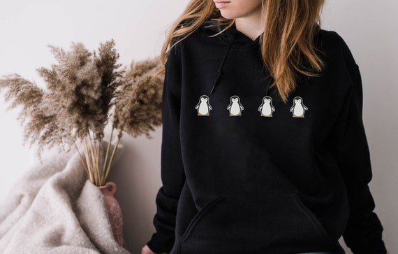 Penguin Hoodie Penguins Sweater Penguin Lover Sweatshirt - Etsy