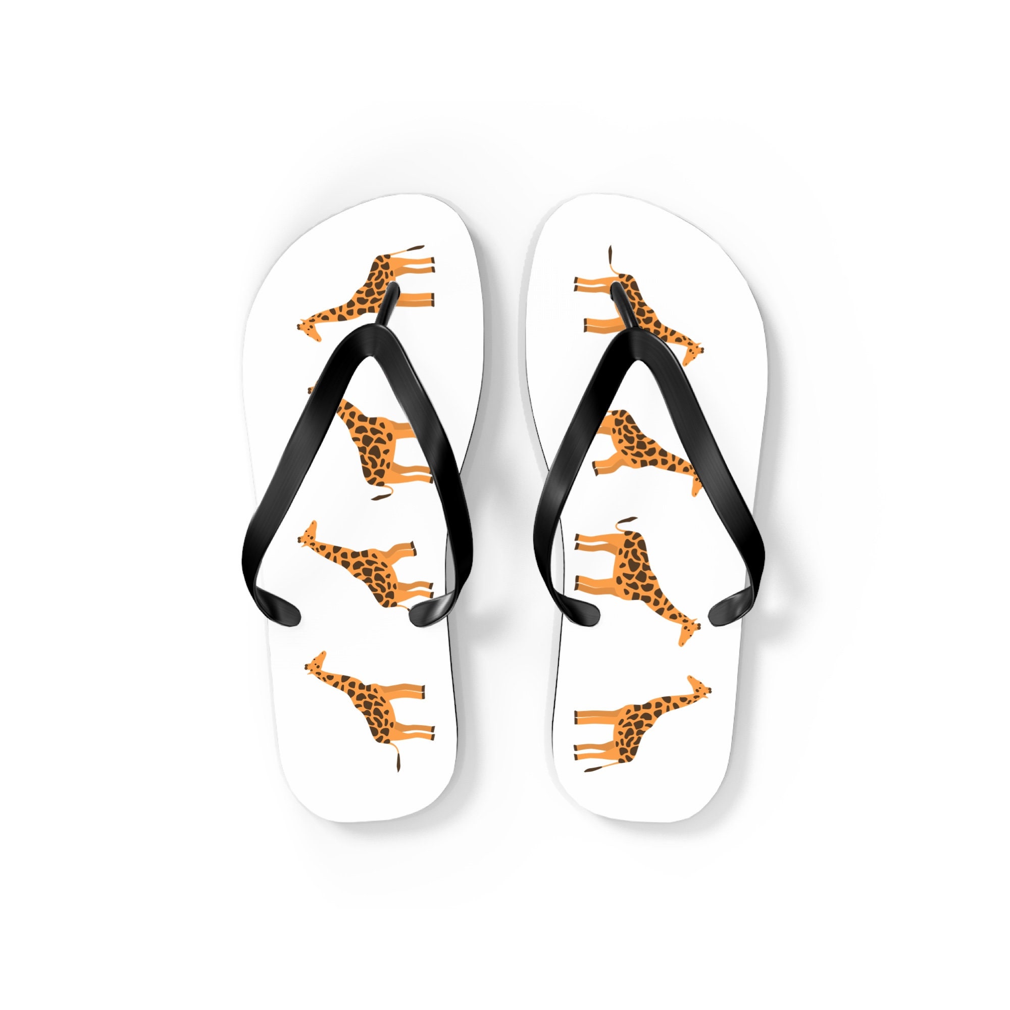 Giraffe Flip-flops, Cute Giraffe Flip Flops, Giraffe Sandals, Giraffe ...