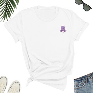 Octopus Shirt, Cute Octopus Tee Shirt, Octopus Icon Tee Top, Squid T ...
