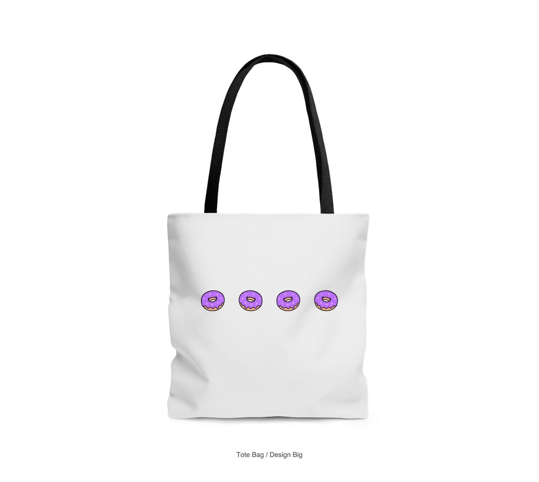Donuts Tote Bag Pouch, Donuts Icon Summer Bag, Donuts Lover Tote Bag ...