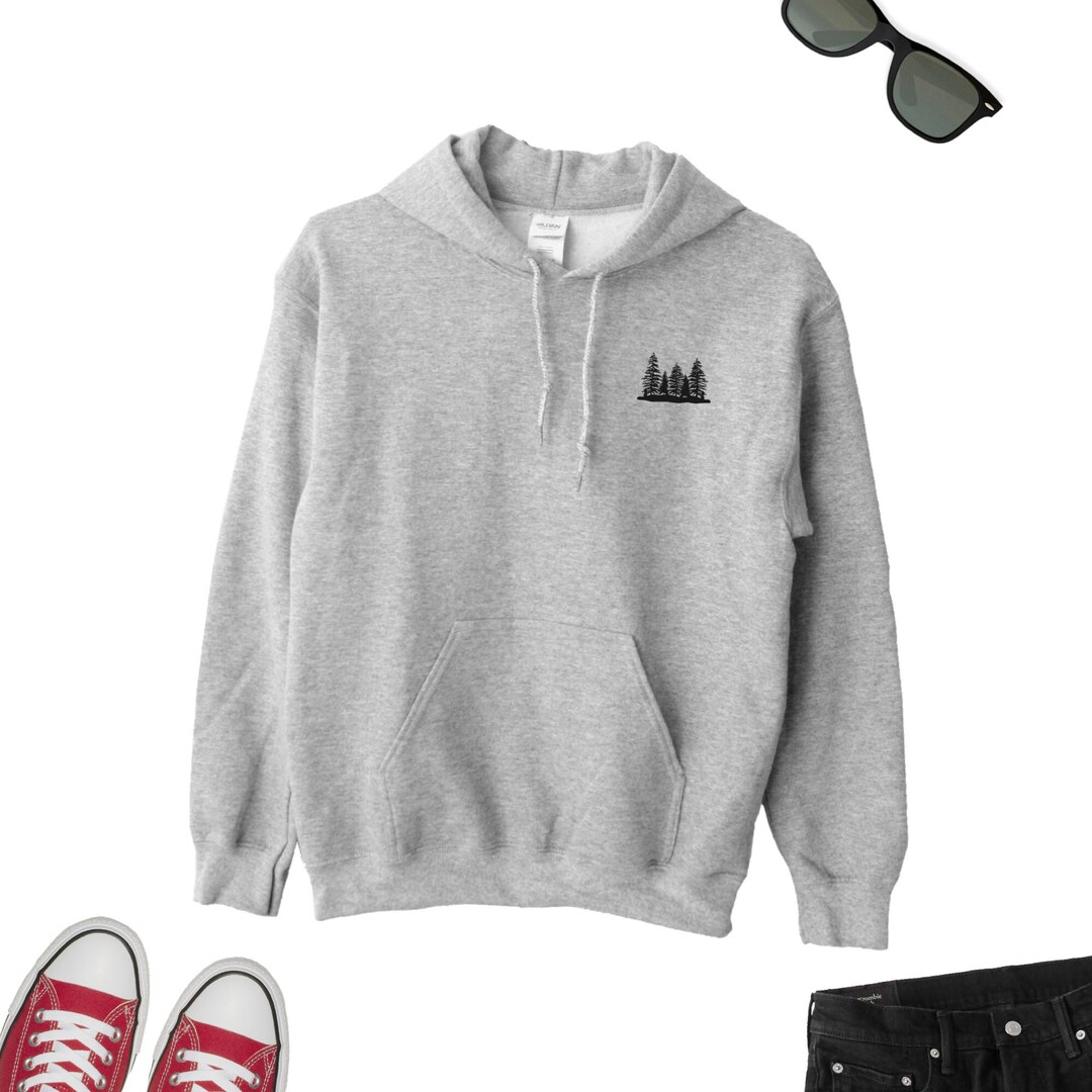 Pine Trees Forest Hoodie, Pine Tree Sweater, Pines Cute Jumper, Cute ...